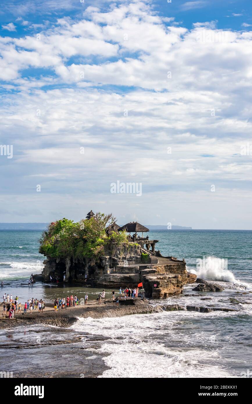Vertical view of Tanah Lot temple in Bali, Indonesia Stock Photo - Alamy