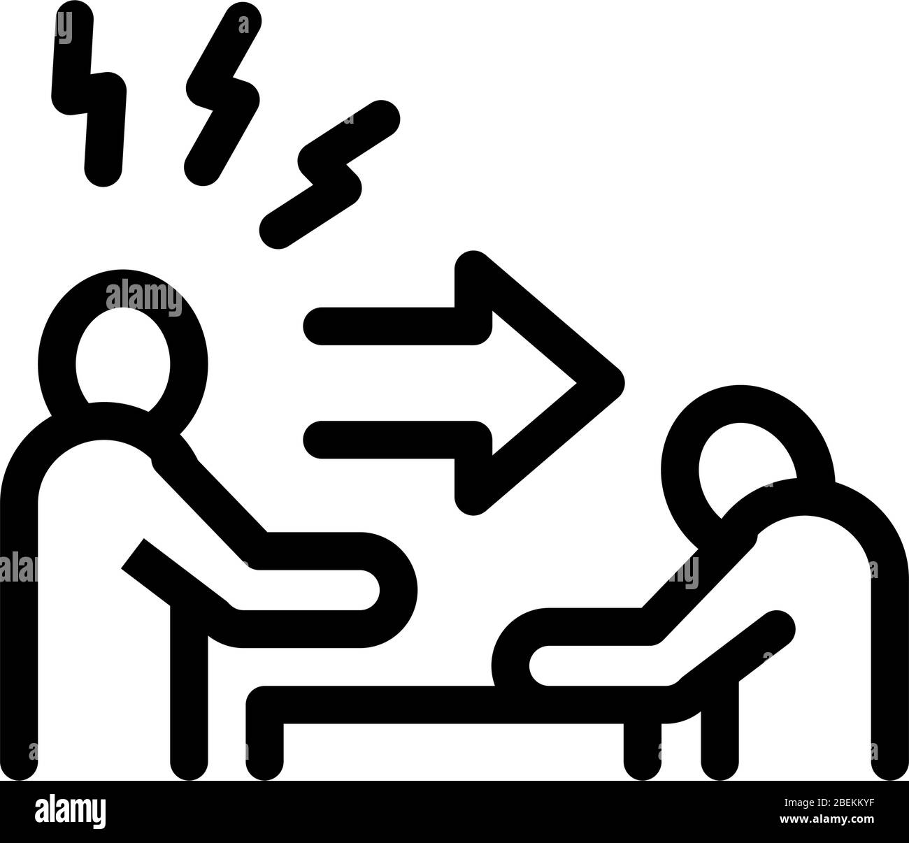 reprimand man icon vector outline illustration Stock Vector Image & Art ...