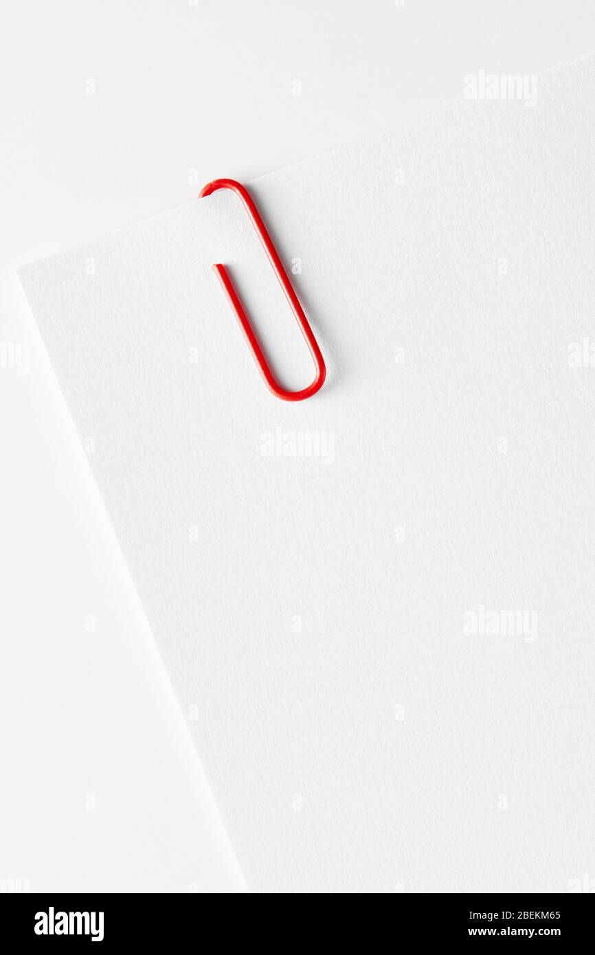 White paper red paperclip attached hi-res stock photography and images ...