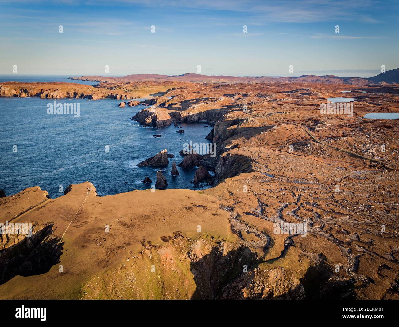 Dramatic Aerial Photograph of the Uig Coastline at Mangersta, Isle of ...