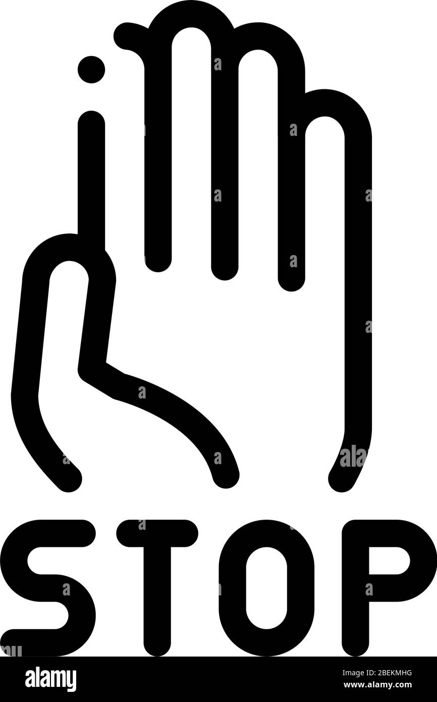 Stop Bullying Icon Vector Outline Illustration Stock Vector Image And Art