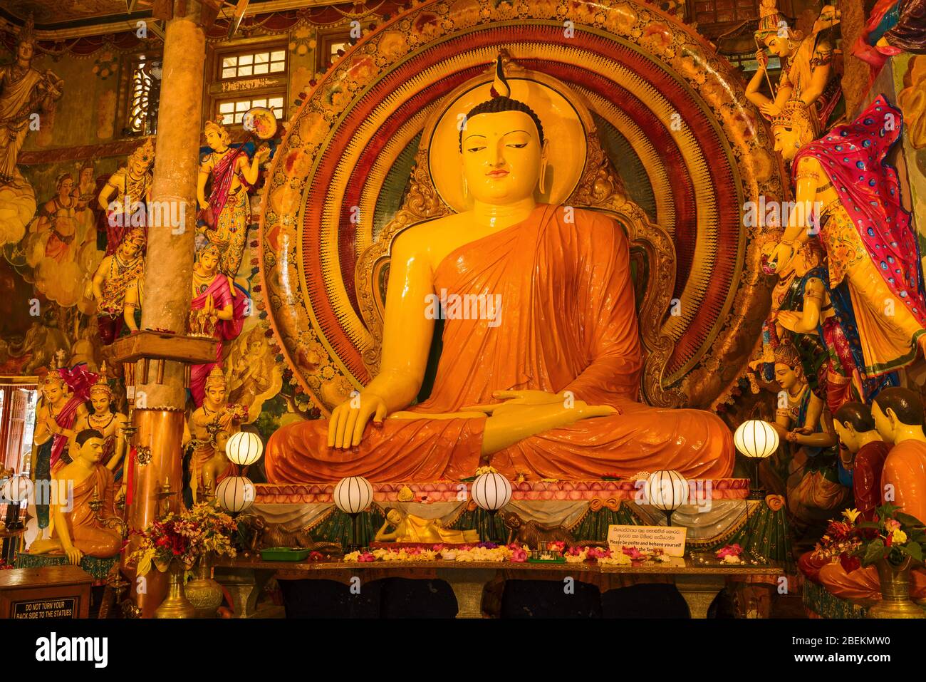 COLOMBO, SRI LANKA - FEBRUARY 22, 2020: Sculpture of a sitting Buddha ...