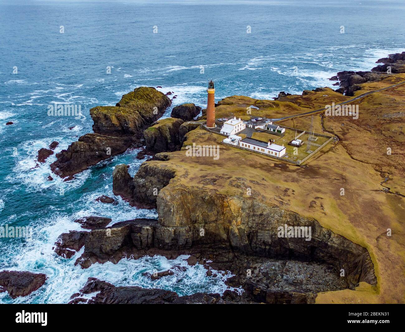 Stunning Aerial Photograph of the Butt of Lewis Lighthouse on the Isle ...