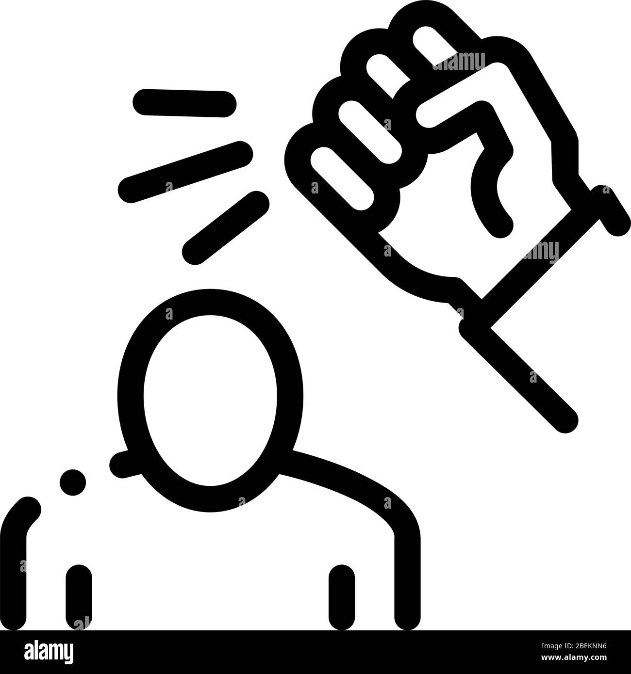 beating man icon vector outline illustration Stock Vector Image & Art ...