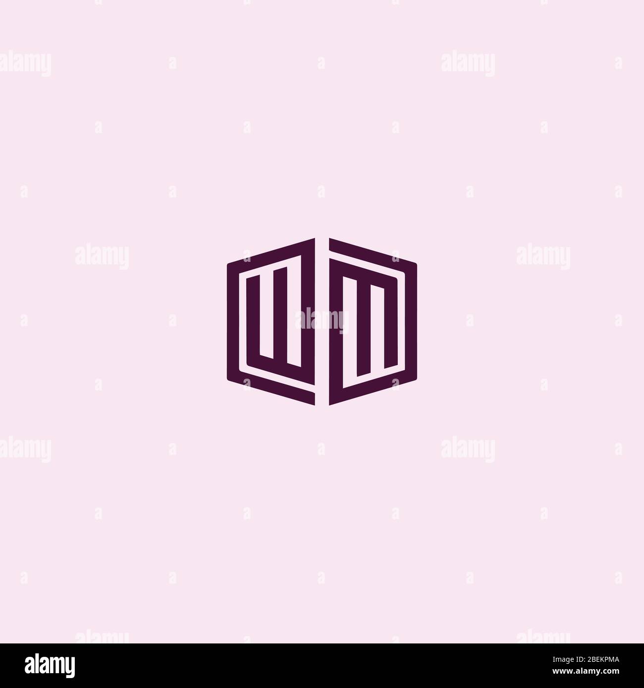 Initial letter wm logo or mw logo vector design template Stock Vector ...