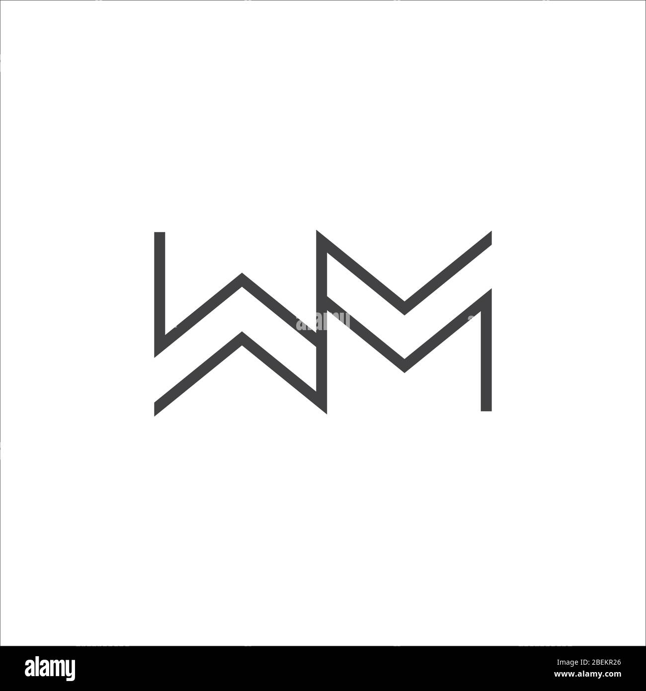 Initial letter wm logo or mw logo vector design template Stock Vector ...