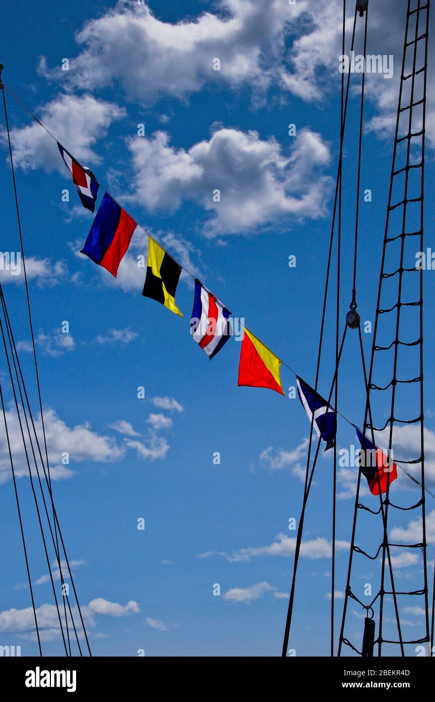 Naval signal flags hi-res stock photography and images - Alamy
