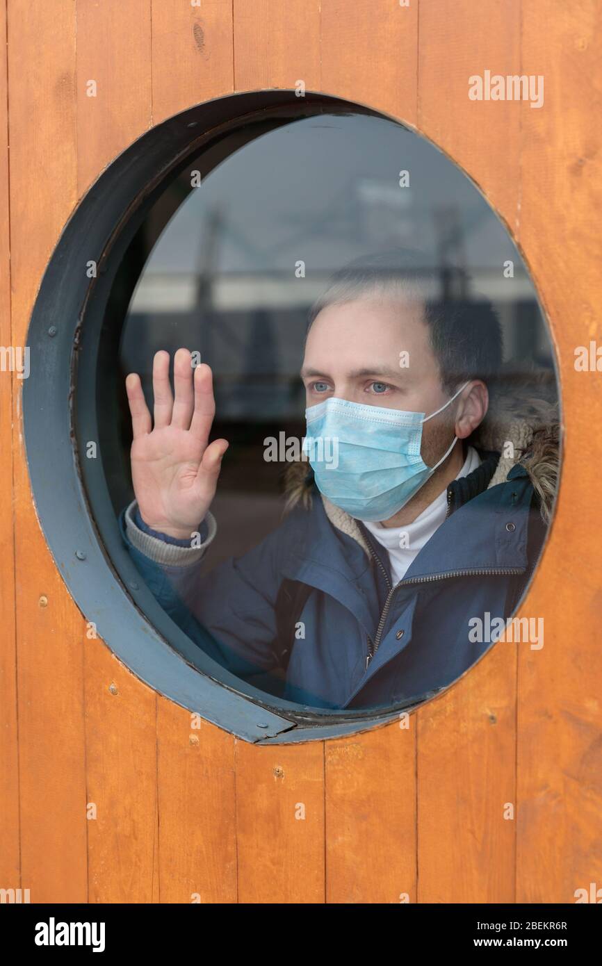 Sad man window hi-res stock photography and images - Alamy