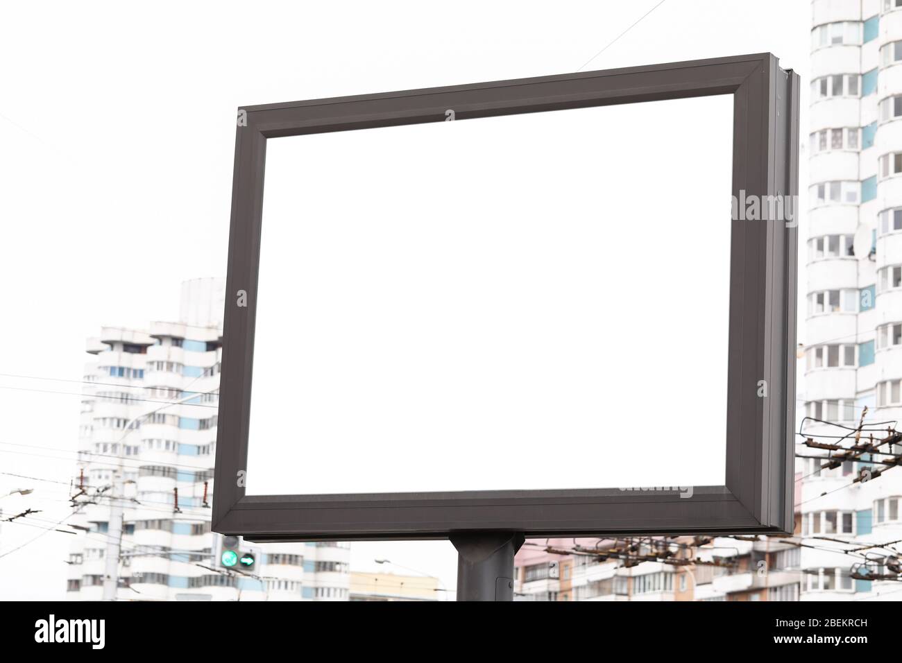 Horizontal billboard installed in the city, mockup Stock Photo - Alamy