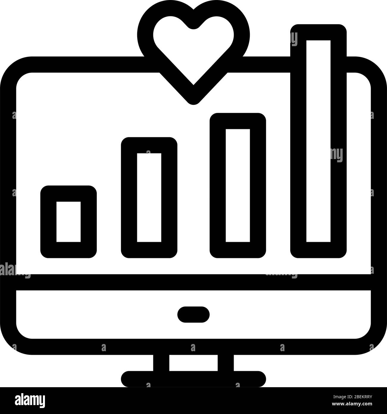 chart growth indicators icon vector outline illustration Stock Vector ...