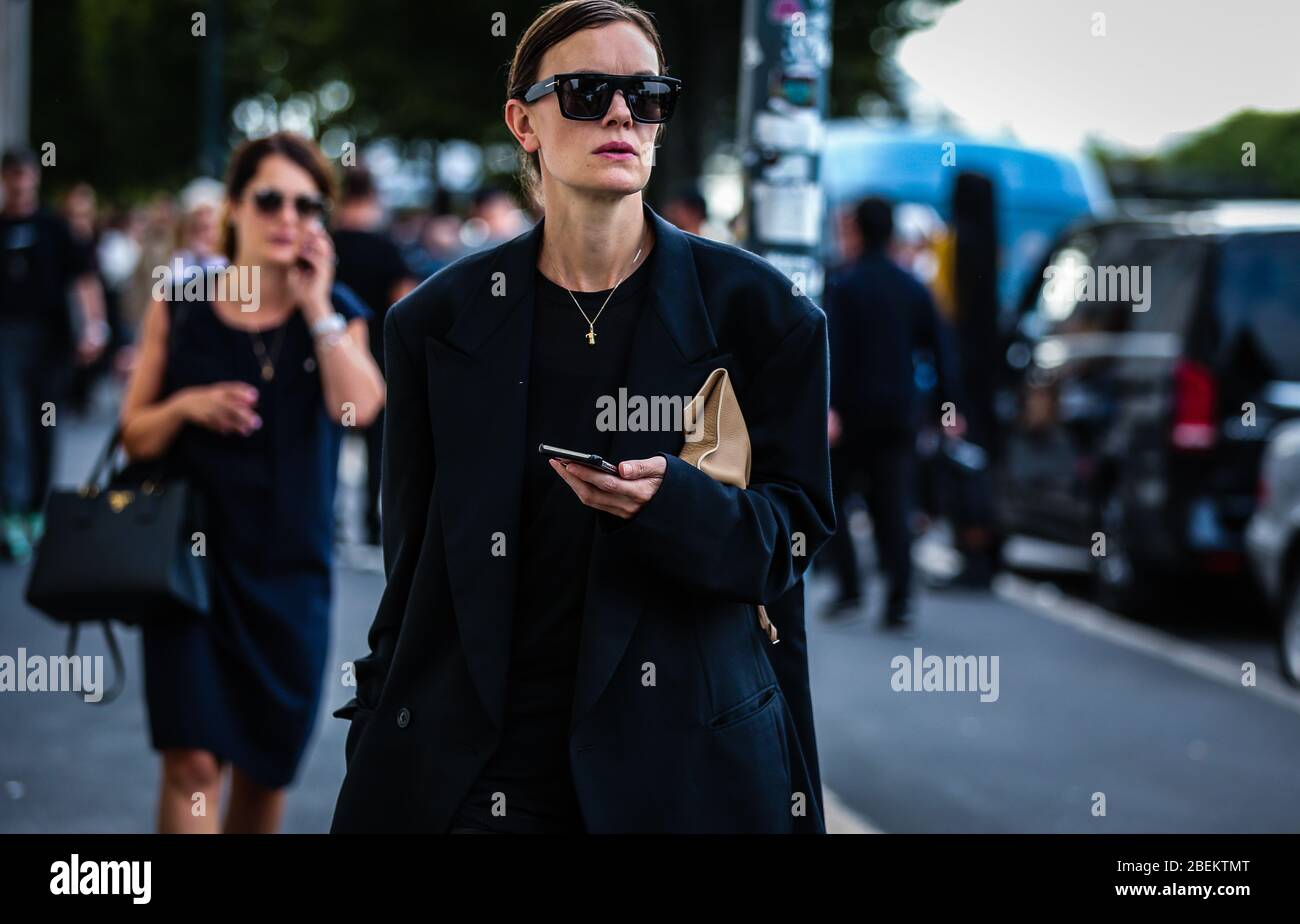 MILAN, Italy- September 18 2019: Jo Ellison on the street during the ...