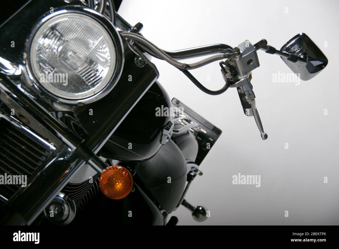 black chopper motorcycle on white background Stock Photo - Alamy