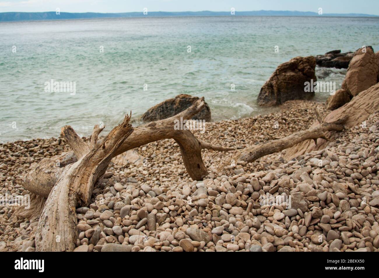 coast of tucepi mare stones Stock Photo - Alamy