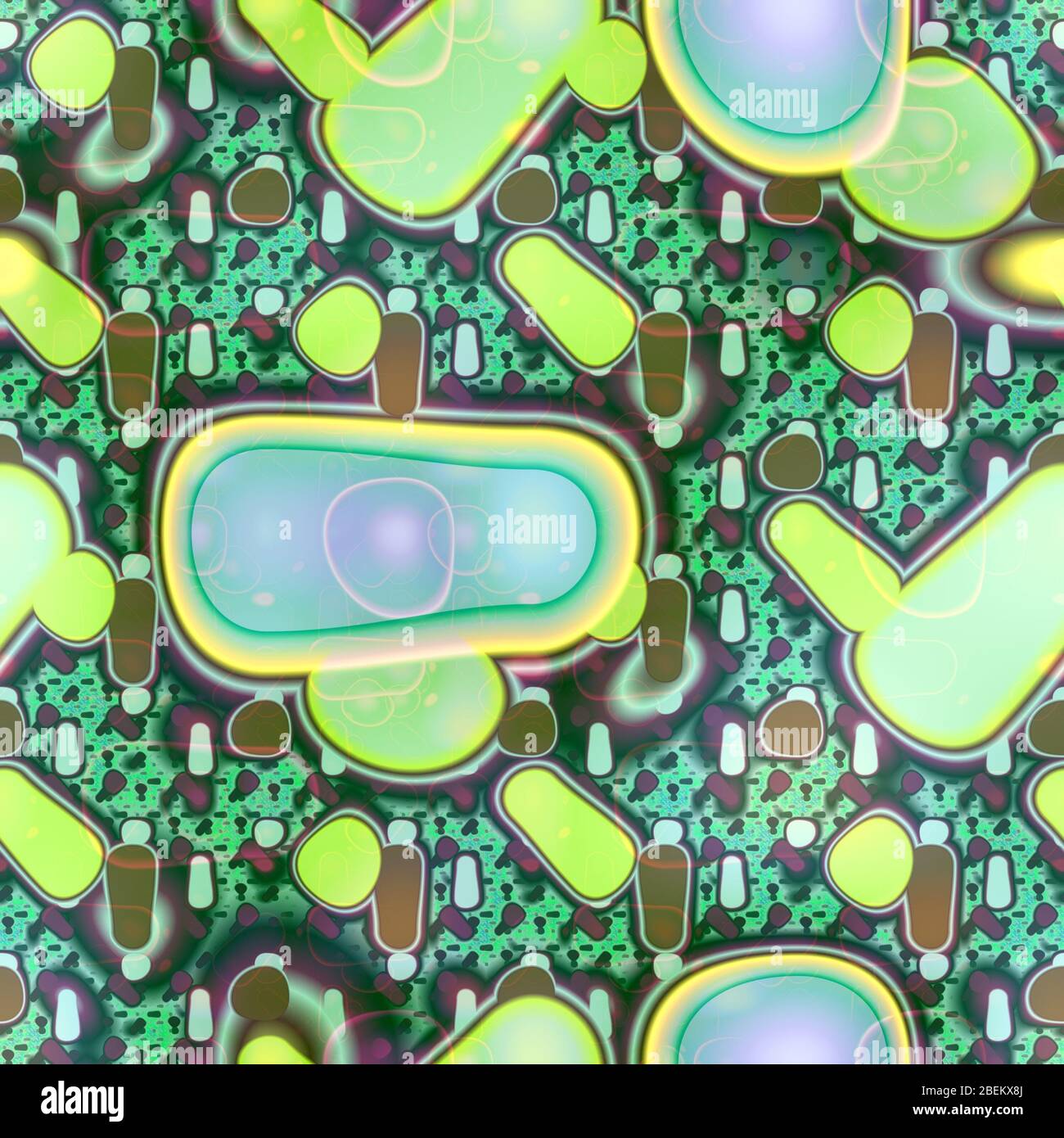 Plasmal seamless background tile with unique design, color palette ...