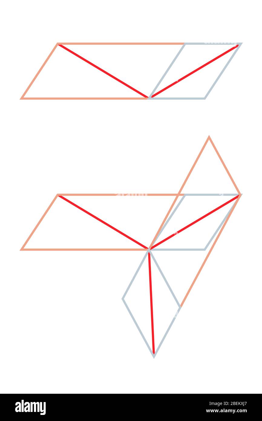 Diagonal optical illusion Cut Out Stock Images & Pictures - Alamy