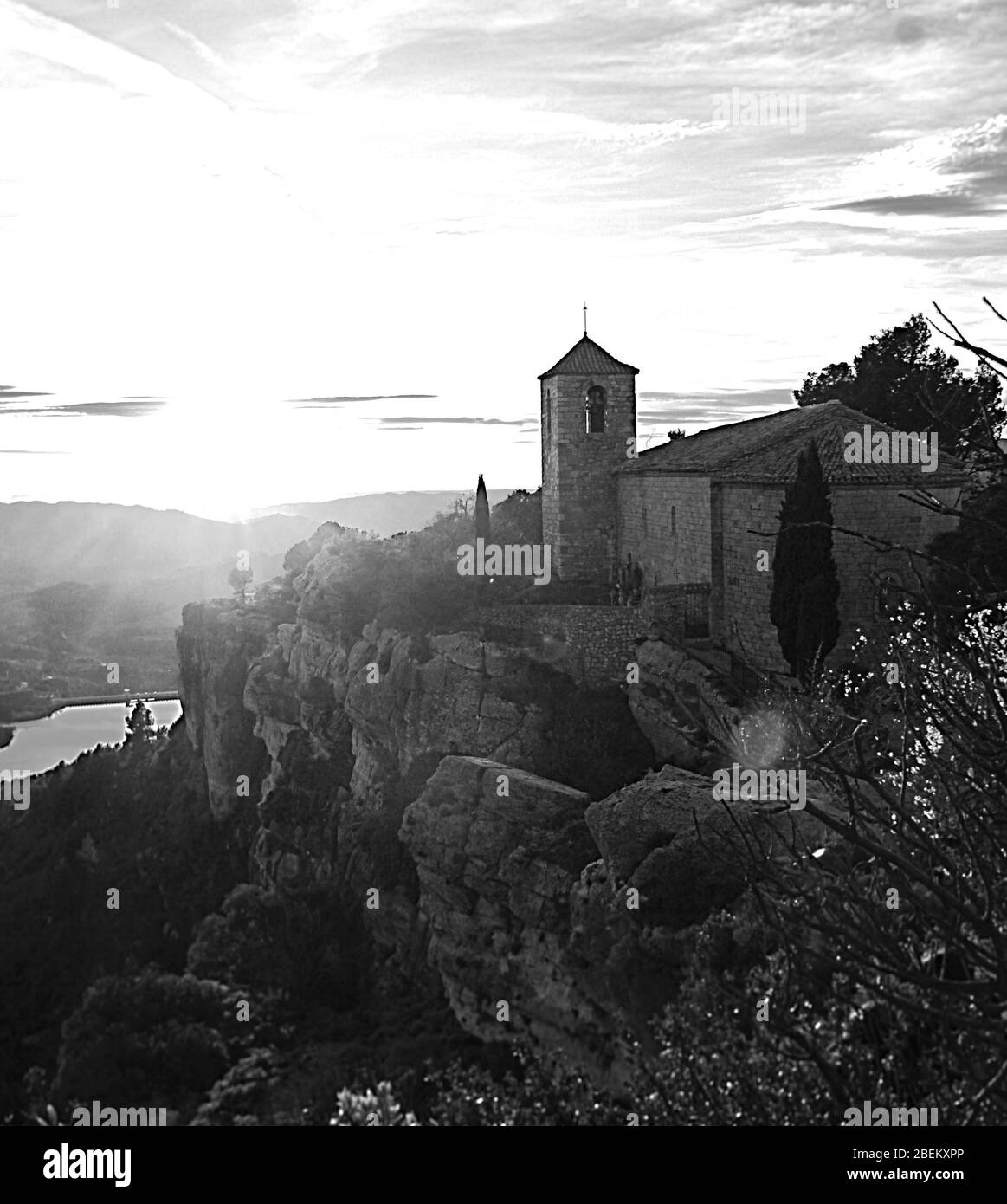 Clouds in sunset evening Black and White Stock Photos & Images - Alamy