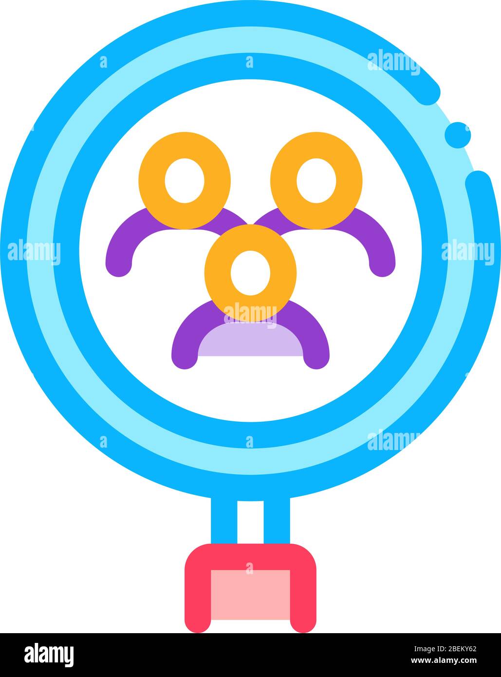 people research icon vector outline illustration Stock Vector Image ...