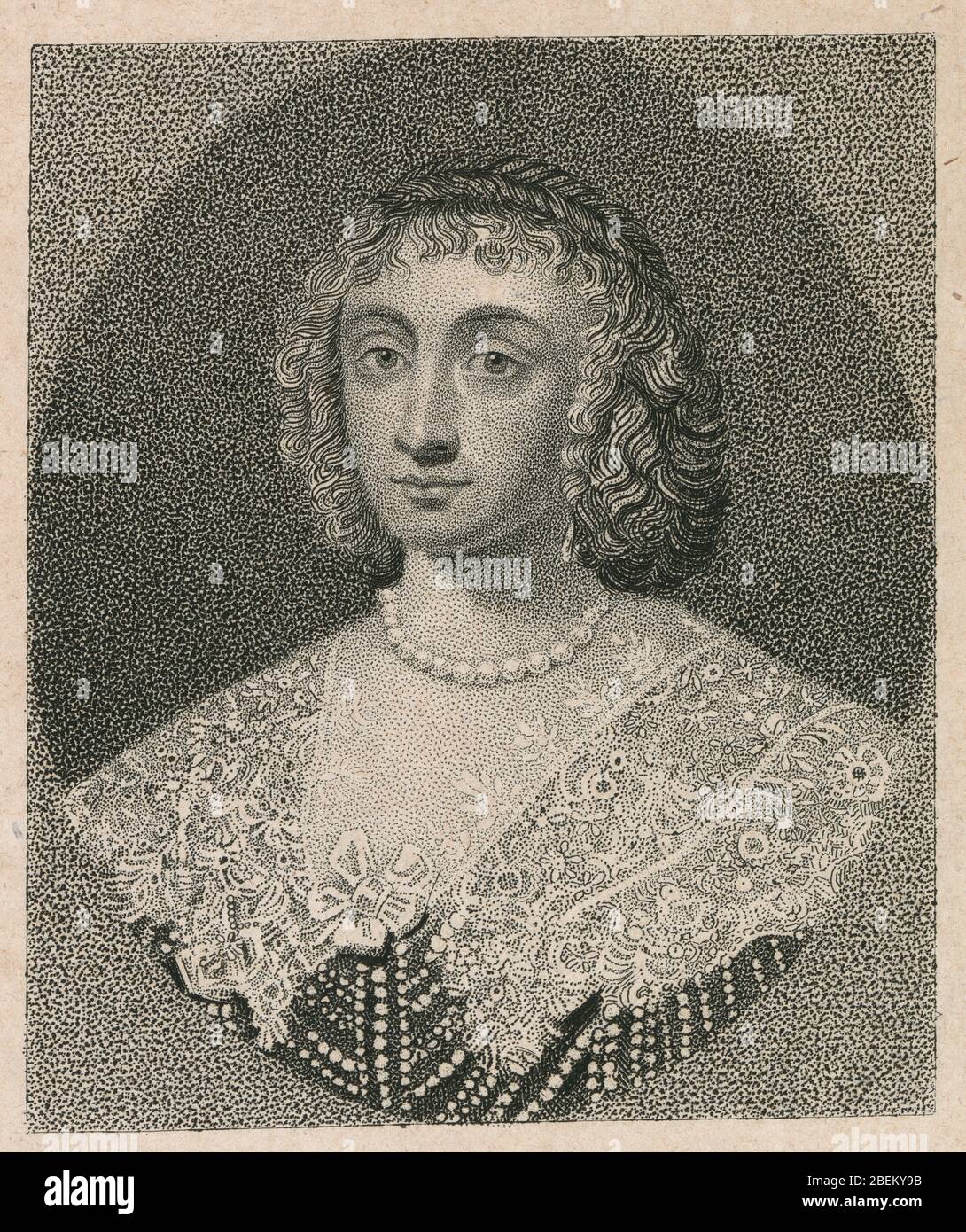 Antique c1810 engraving, Lettice Morison Cary, wife of Lucius Cary, 2nd ...