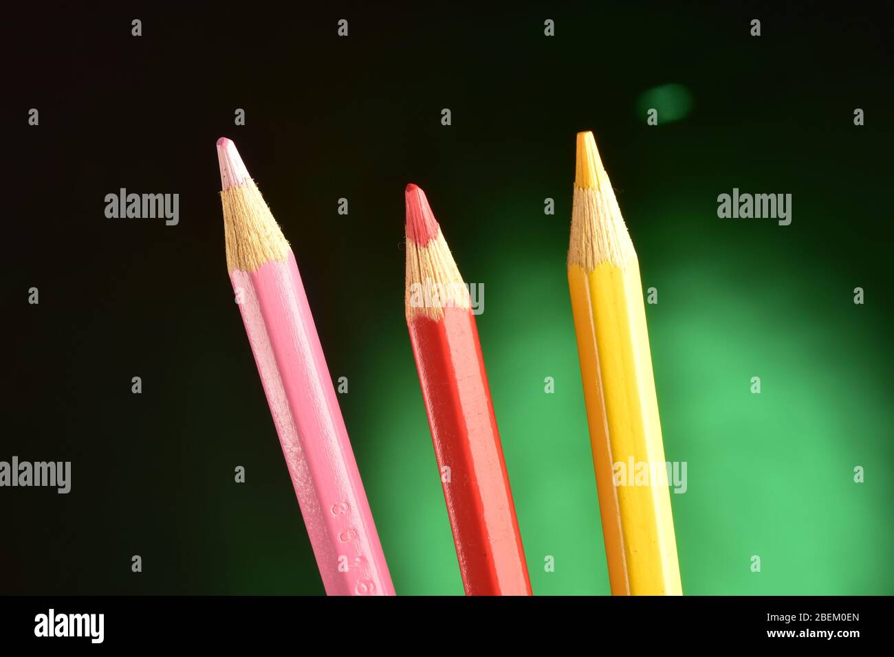 Color pencils on a studio shot Stock Photo - Alamy
