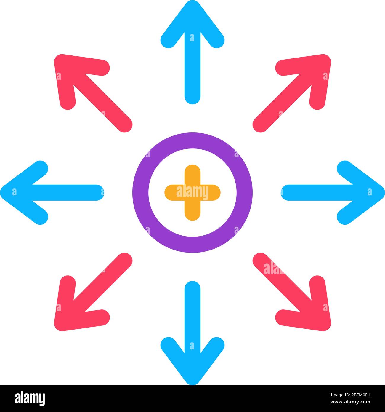 search everywhere icon vector outline illustration Stock Vector Image ...