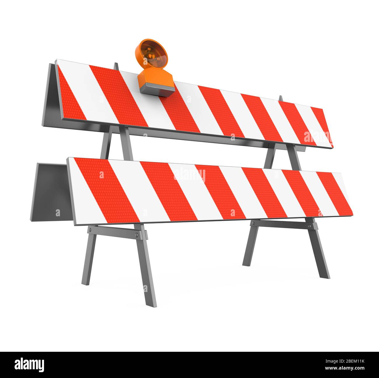 Under Construction Barrier Isolated Stock Photo - Alamy