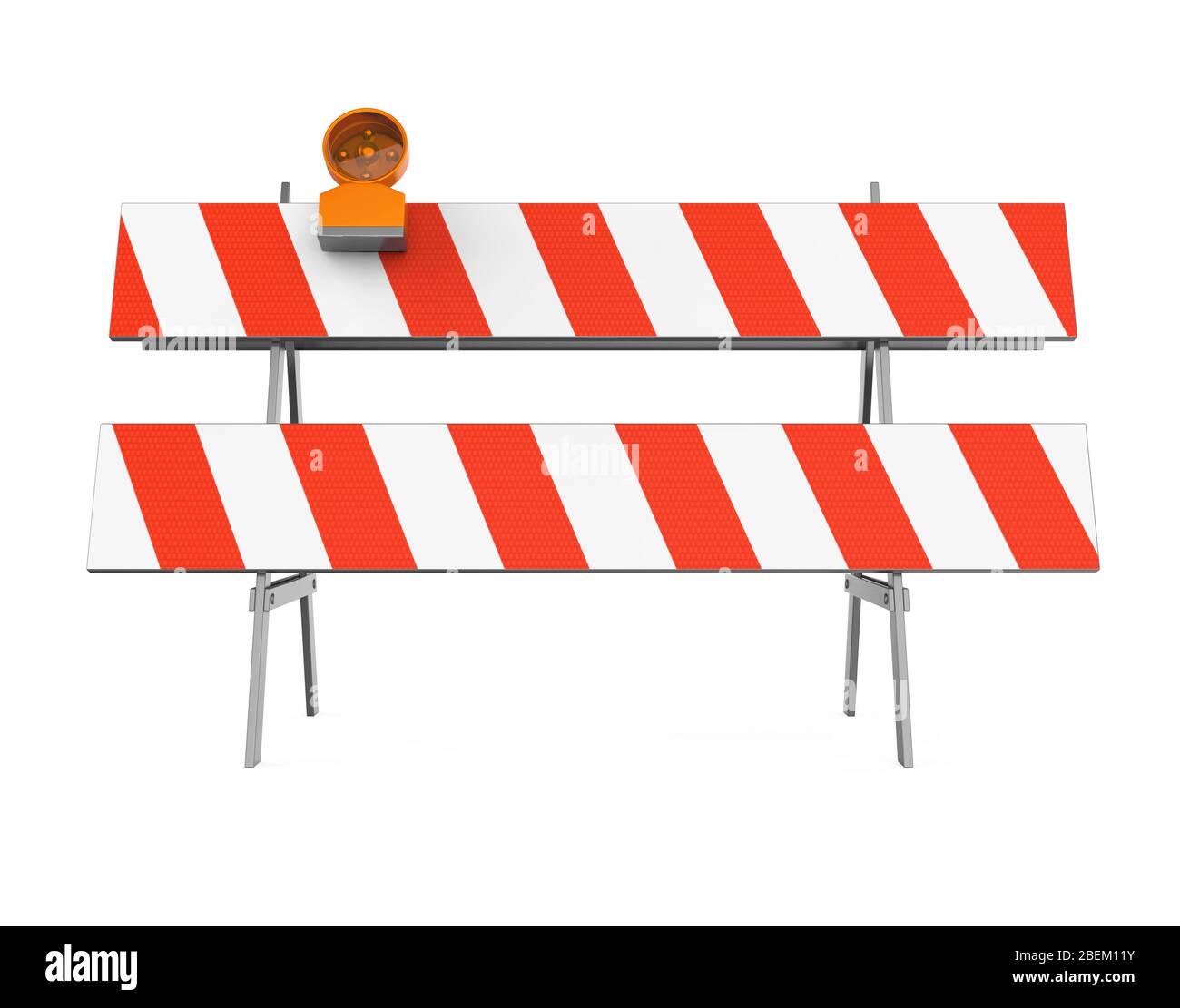 Under Construction Barrier Isolated Stock Photo - Alamy