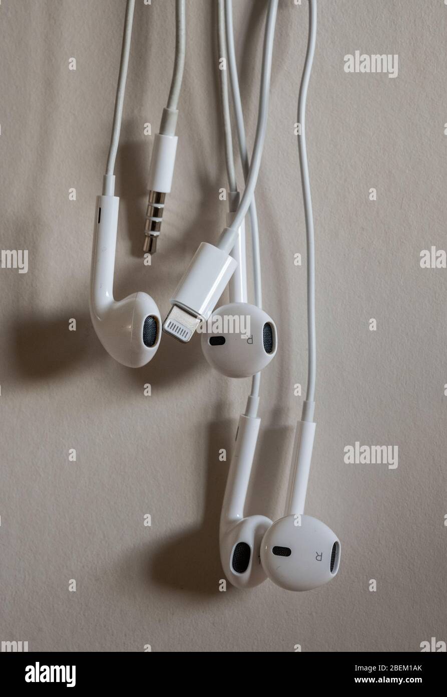 Earbuds hanging hi-res stock photography and images - Alamy