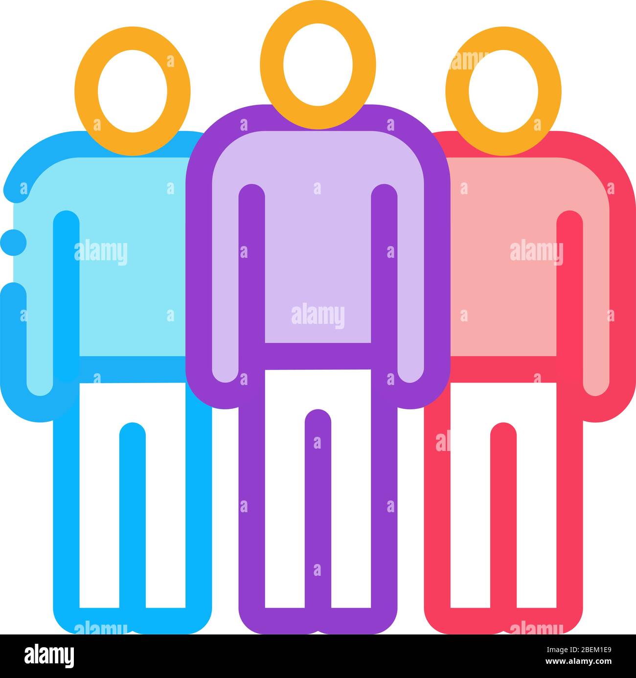 group of people icon vector outline illustration Stock Vector Image ...
