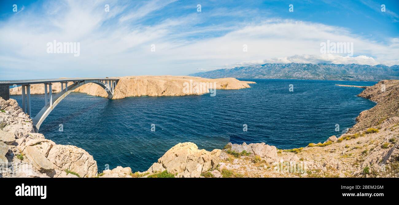 Pag Bridge - Paski bridge that connects the island of Pag to the ...