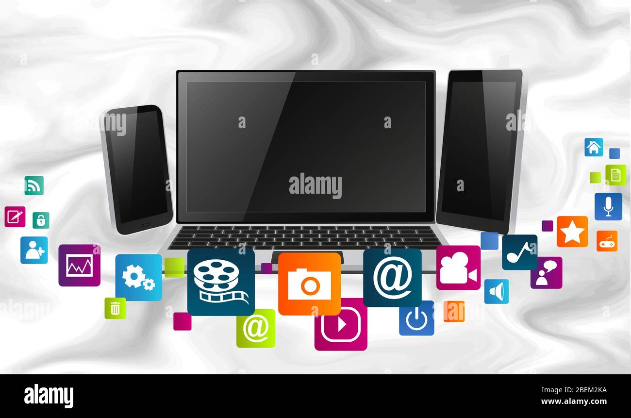 Technology applications Stock Vector Images - Alamy