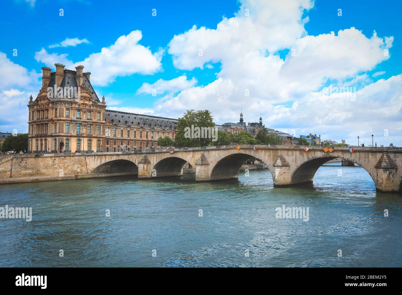 Seine France The Seine River And Pont Neuf (New Bridge) , Paris,