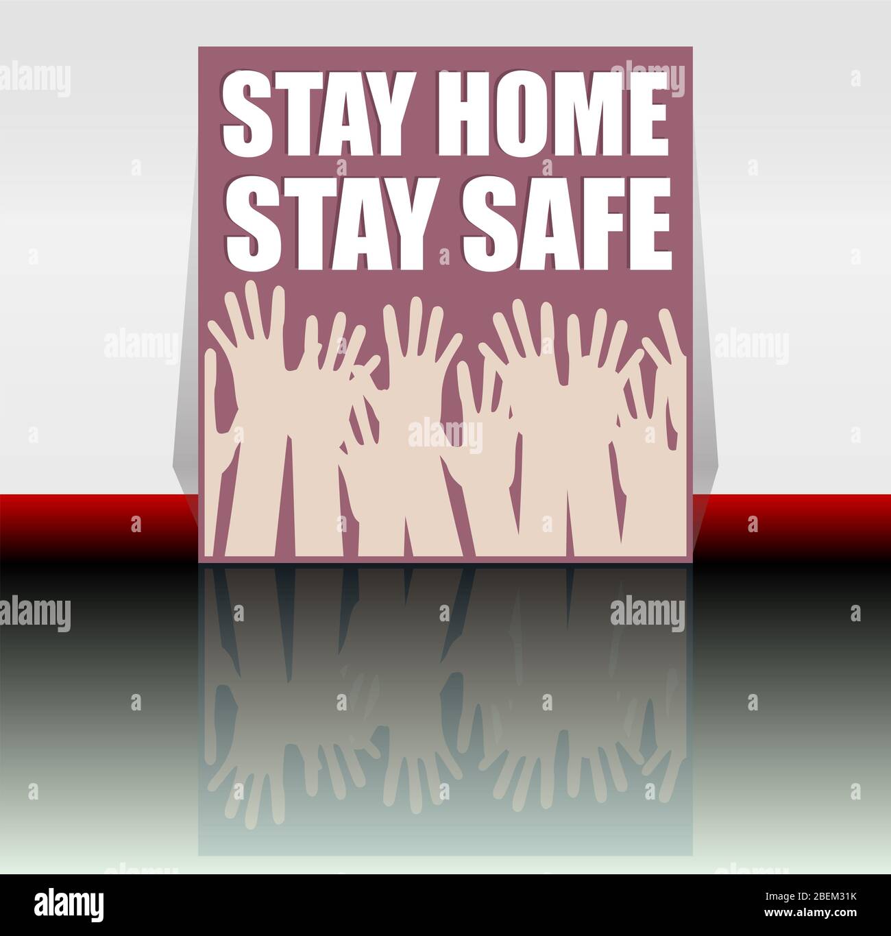 Stop COVID-19 coronavirus. Stay home - stay safe. COVID-19 design ...