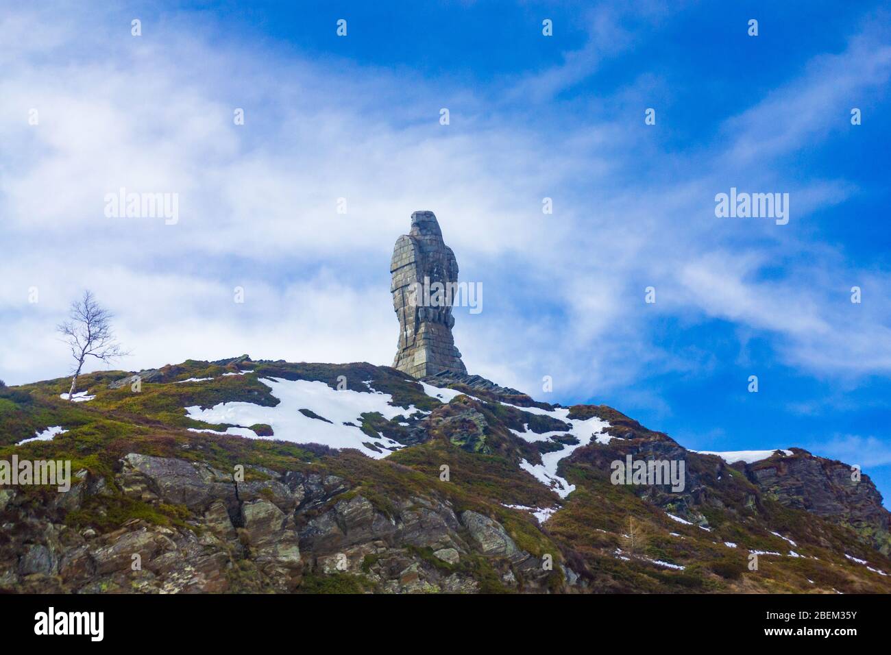 Simplon Adler-granite stone eagle statue-historical landmark at the top ...