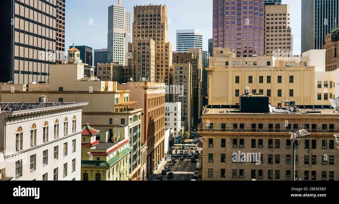 Cityscape of skyscrapers and apartment buildings Stock Photo - Alamy