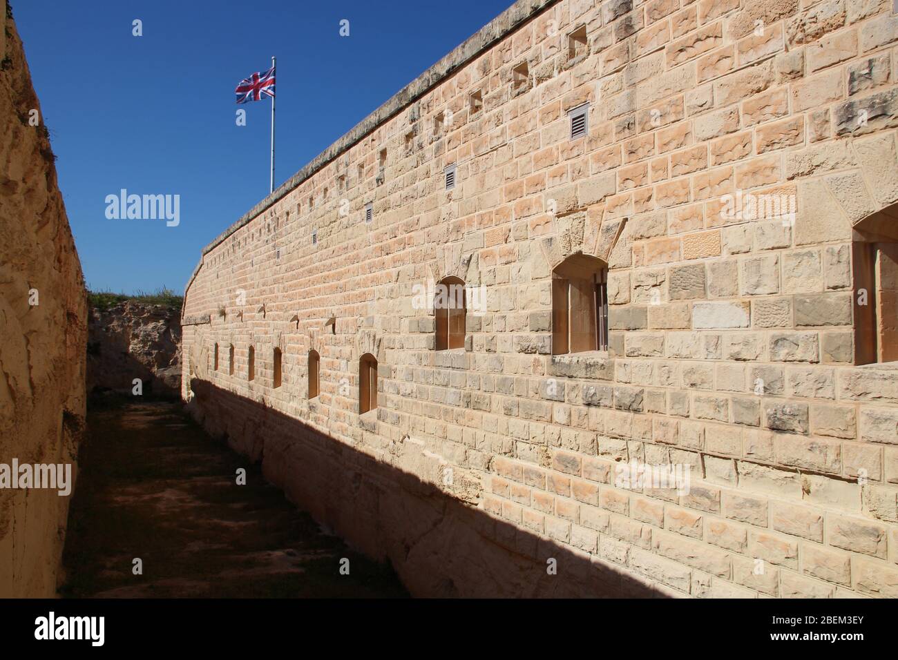 fort rinella in kalkara in malta Stock Photo - Alamy