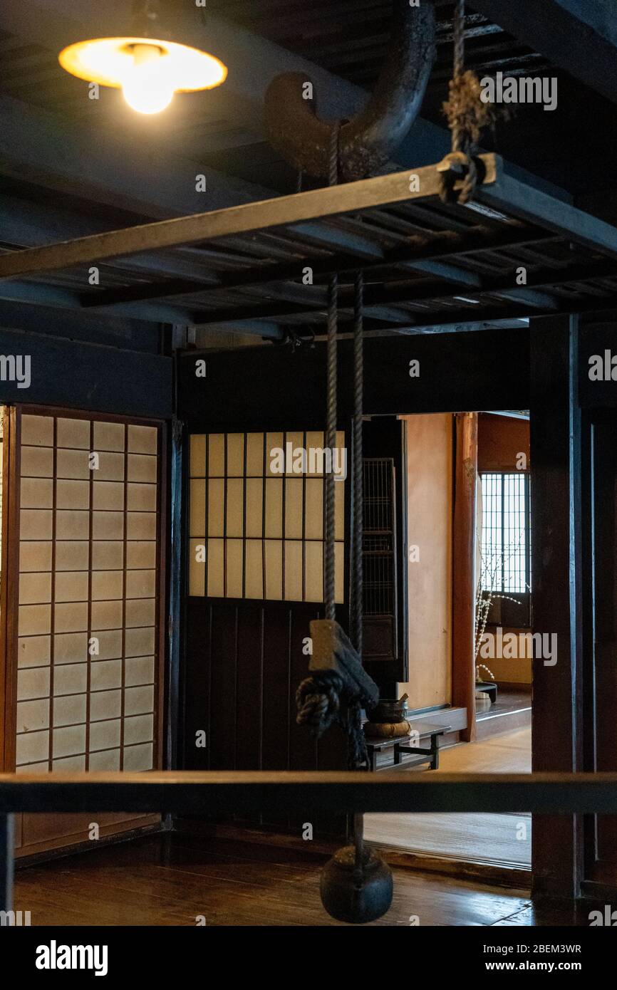 Hida Folk Village (Hida no Sato) with traditional HIda region houses ...