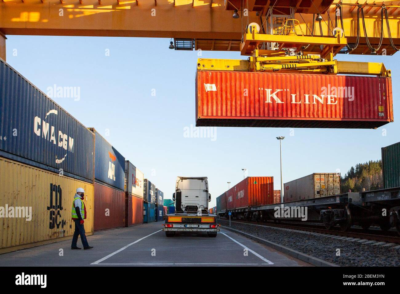 Vilnius, Lithuania. 14th Apr 2020. The "China Post" CR Express 1st ...