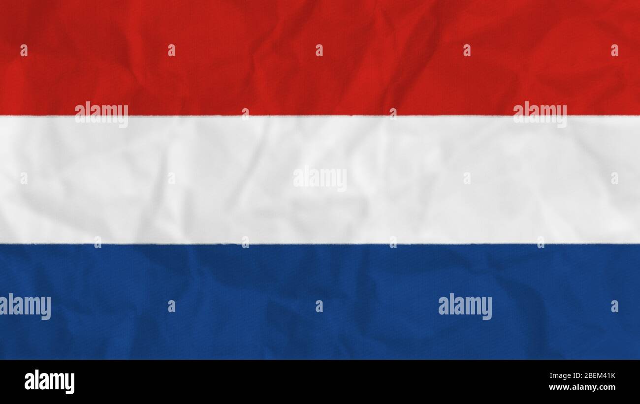 The Dutch national flag with a subtle creased fabric texture Stock ...