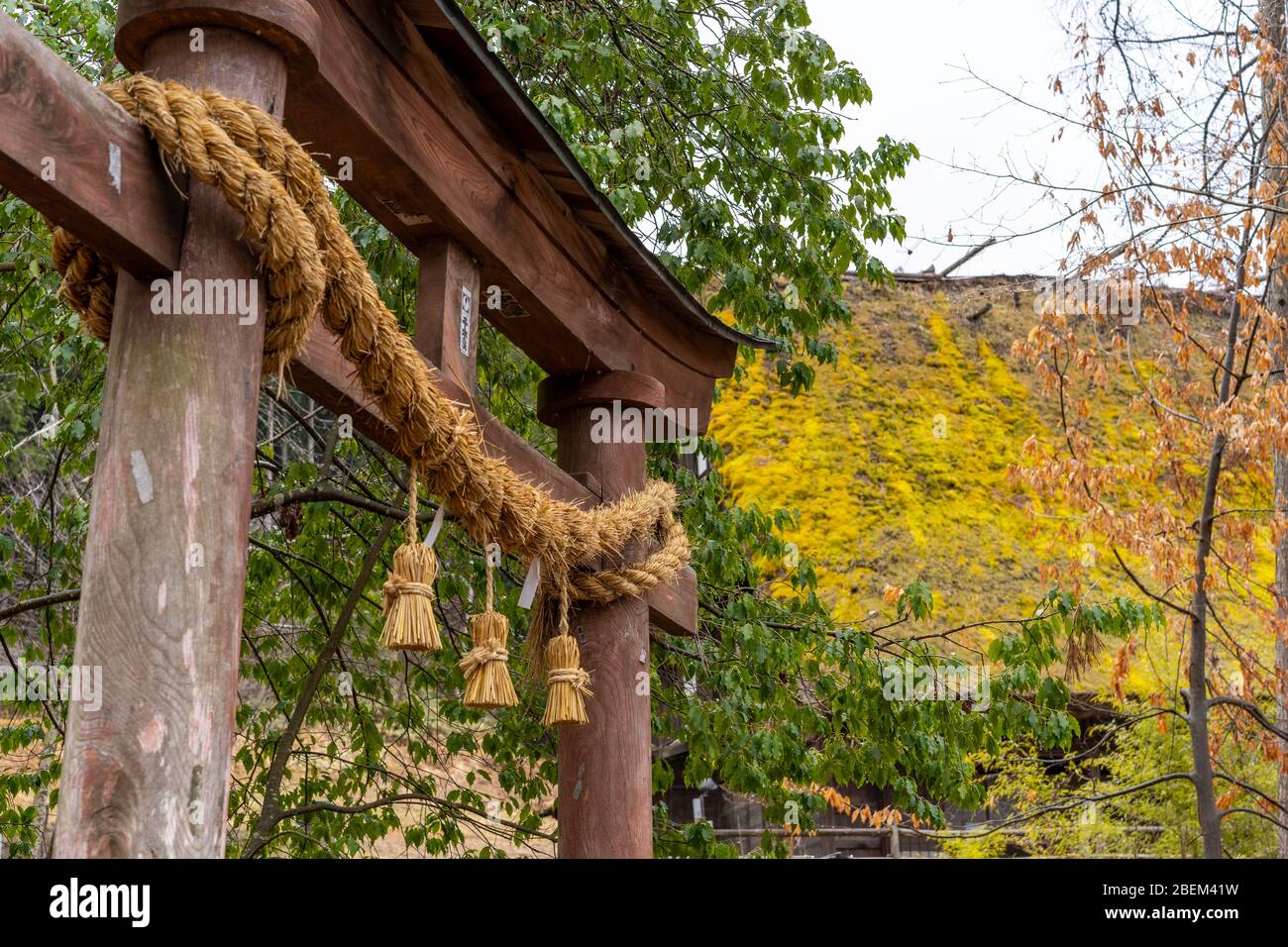 Hida Folk Village (Hida no Sato) with traditional HIda region houses ...