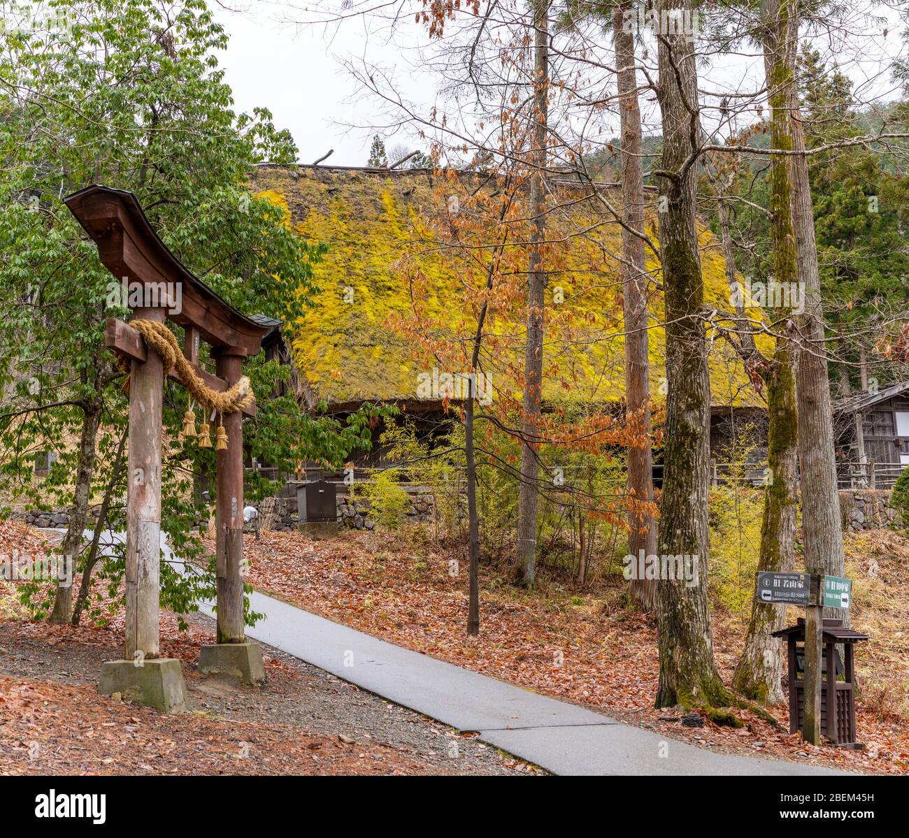 Hida Folk Village (Hida no Sato) with traditional HIda region houses ...