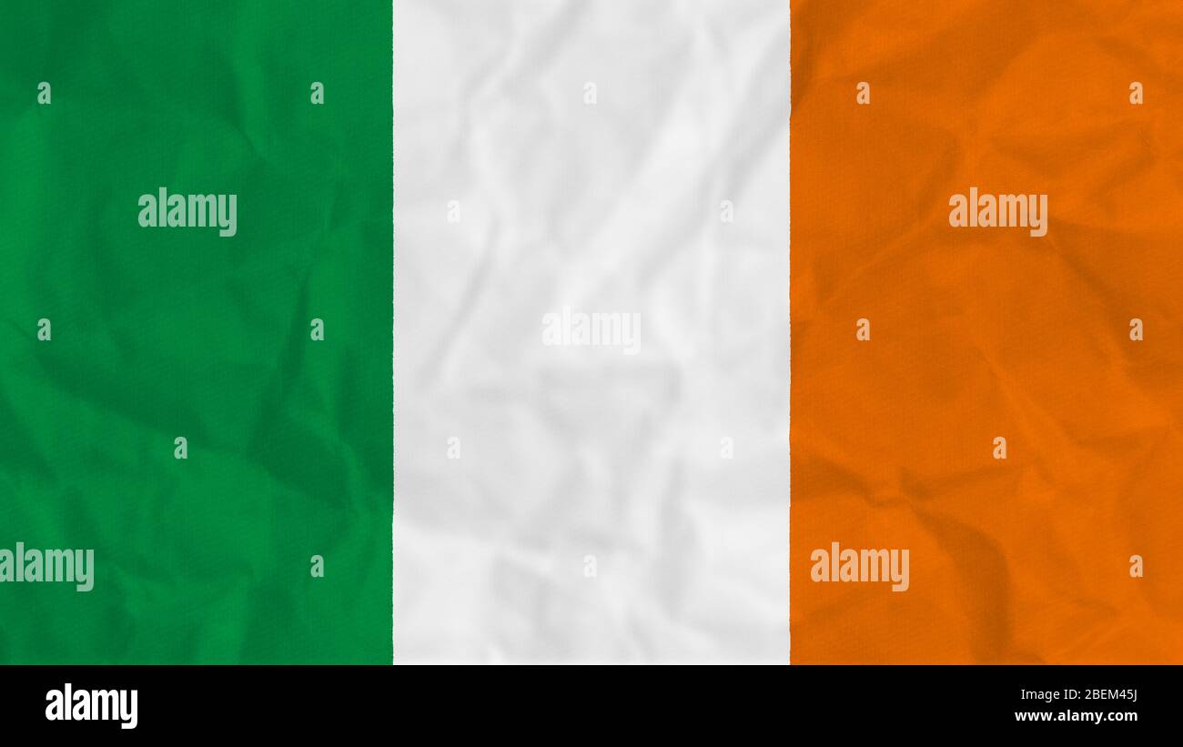 The Irish national flag with a subtle creased fabric texture Stock ...