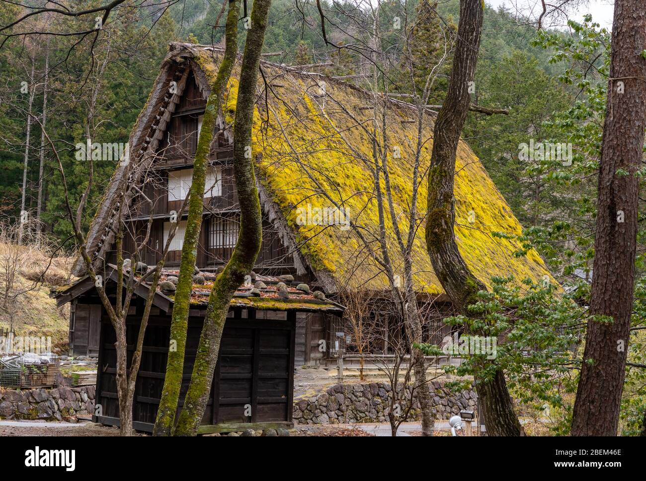 Hida Folk Village (Hida no Sato) with traditional HIda region houses ...