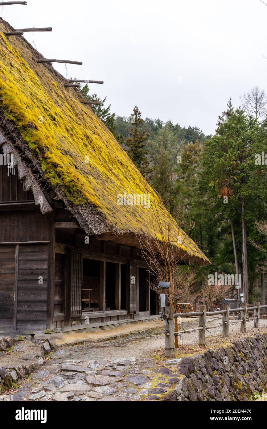 Hida Folk Village (Hida no Sato) with traditional HIda region houses ...