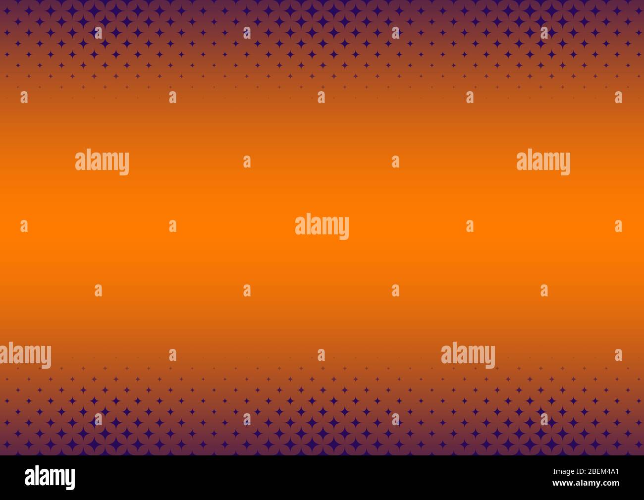 A violet and orange background with a geometric shaped top and bottom ...