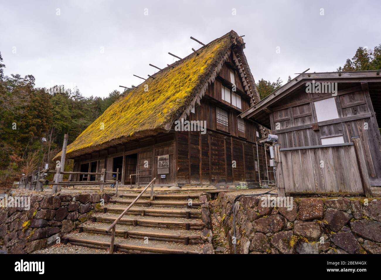 Hida Folk Village (Hida no Sato) with traditional HIda region houses ...