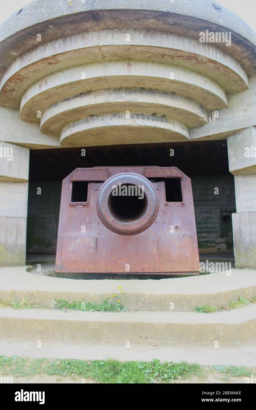 Remains of the german Battery which was captured on June 07 1944 ...