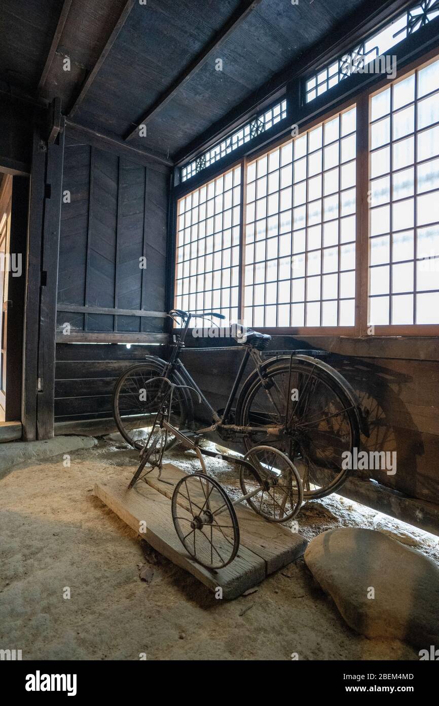Hida Folk Village (Hida no Sato) with traditional HIda region houses ...