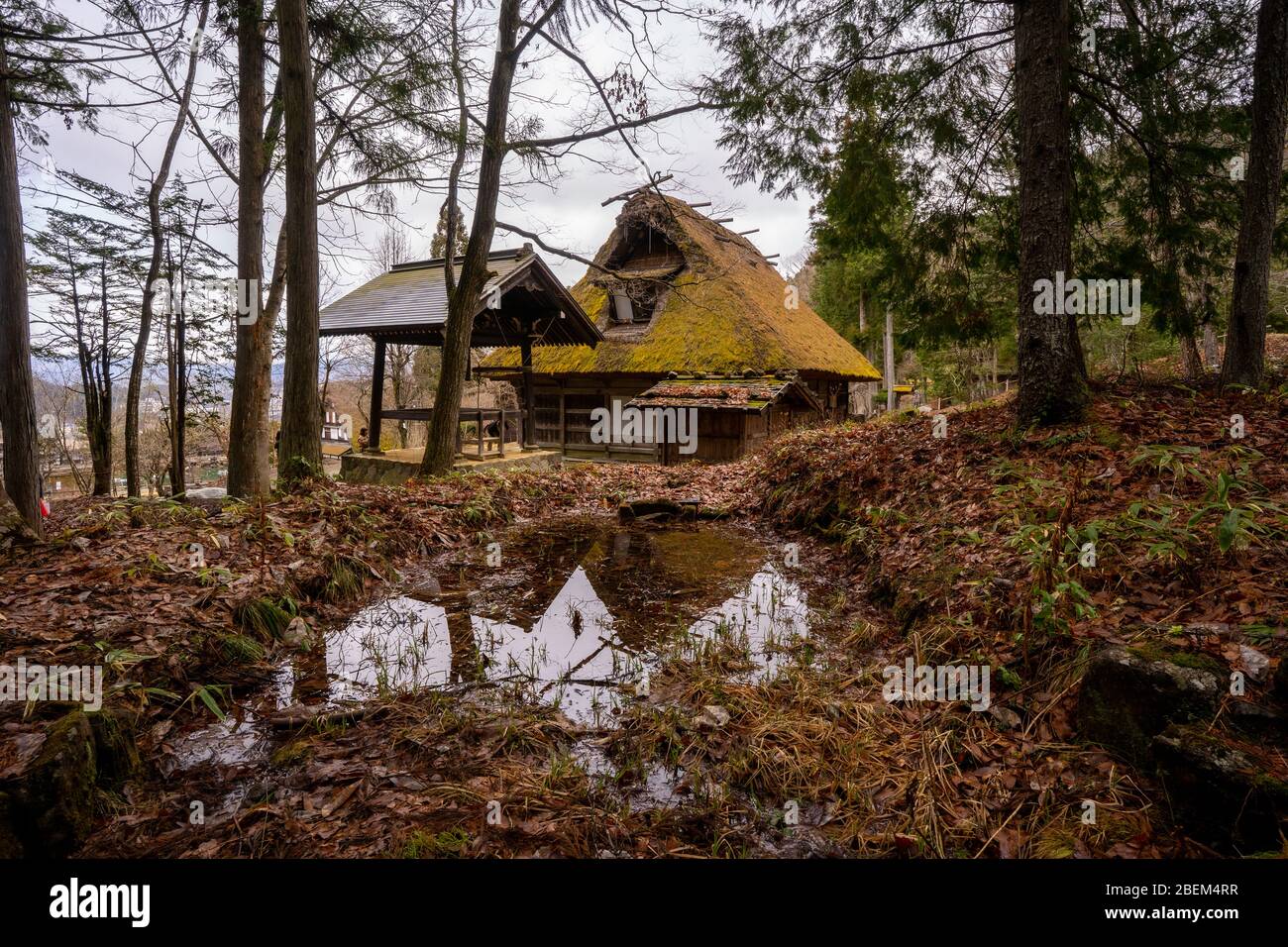 Hida Folk Village (Hida no Sato) with traditional HIda region houses ...