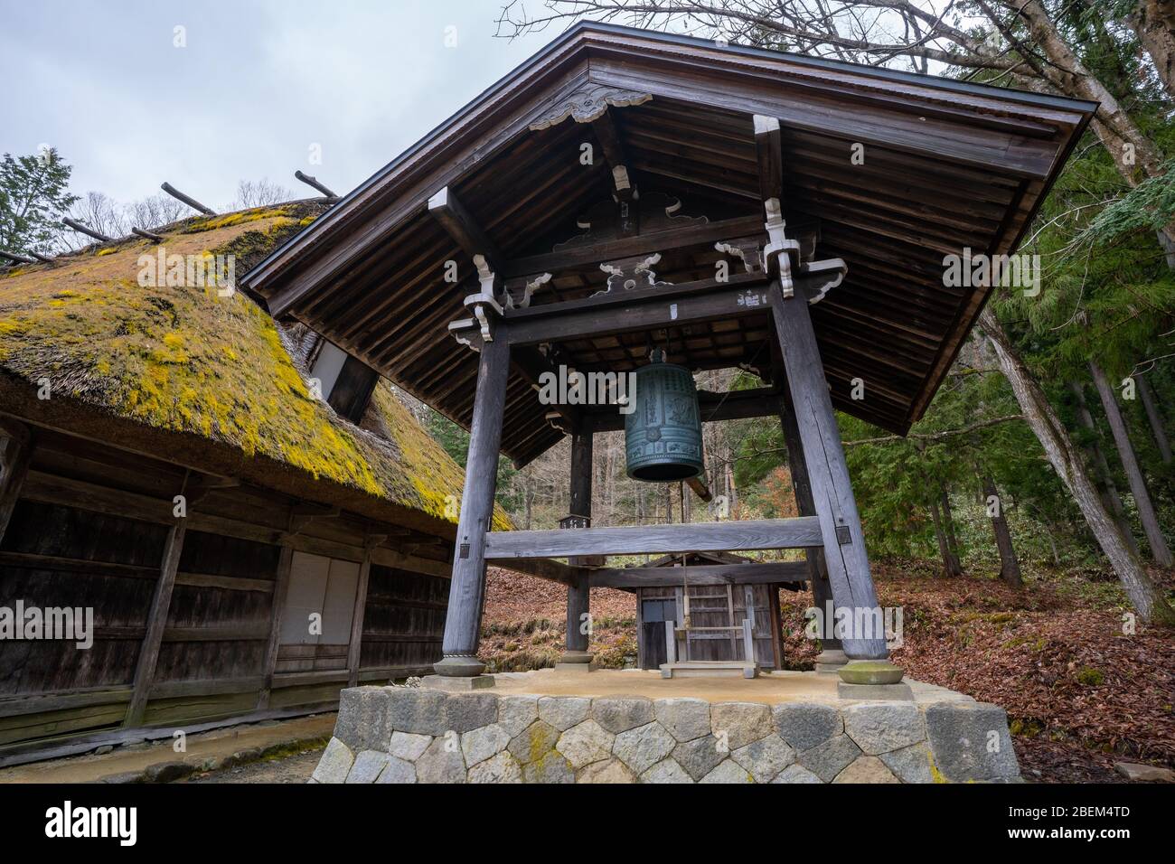 Hida Folk Village (Hida no Sato) with traditional HIda region houses ...