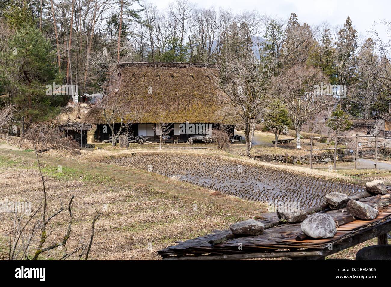 Hida Folk Village (Hida no Sato) with traditional HIda region houses ...